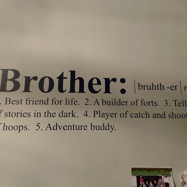 Brother Definition Decal | Shared Boy Bedroom Decor | Dictionary ...