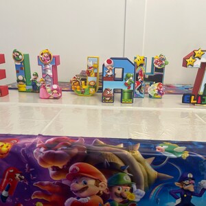 3D Letter for Mario Bros Theme Party Decoration - Etsy