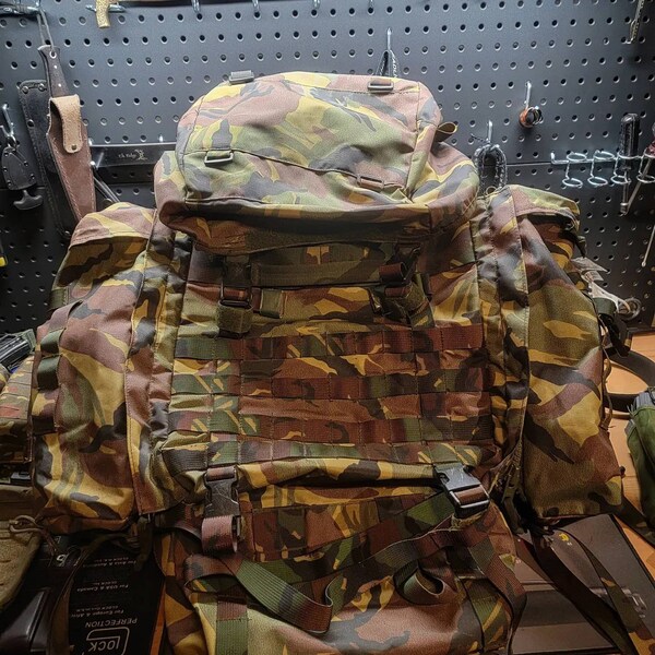 Genuine Dutch Army Rucksack DPM Woodland Combat Backpack 60L + 20L ...
