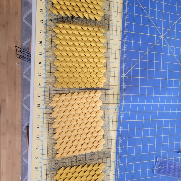 3D Printed Metallic Dragon Scales, Printed on Mesh Fabric, for Fantasy ...