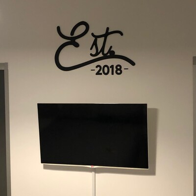 Established Sign Metal Established Sign Wedding Gift Wedding Year ...