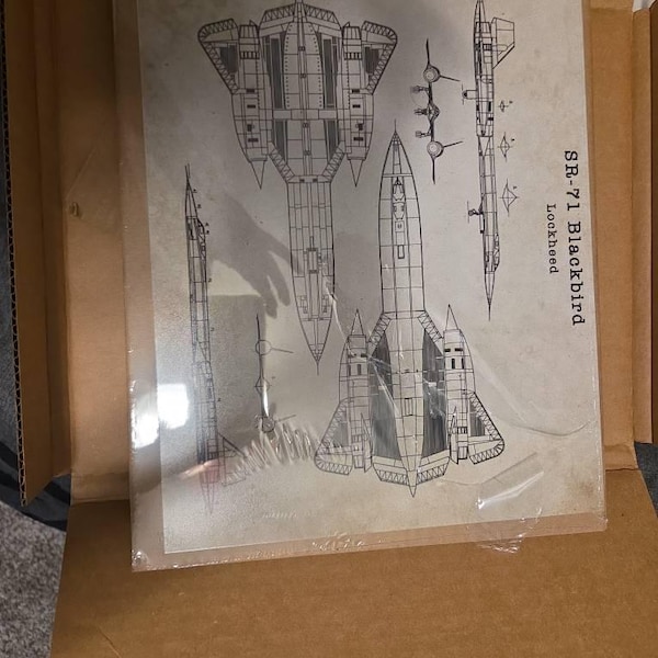 SR71 Blackbird Spy Plane Patent Wall Art Print - 11"x14" - UNFRAMED ...
