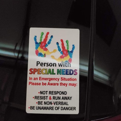 Person Special Needs Sticker Car Truck Window Vehicle - Etsy