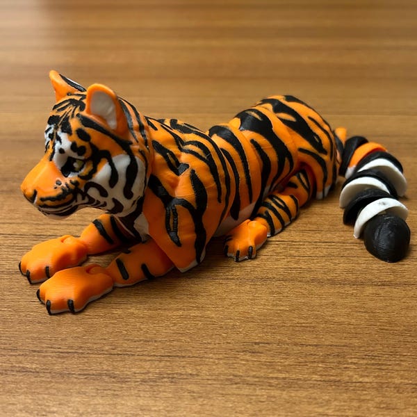 3D Printed Wolf Flexible Articulated Animal Wilderness Forest Decor ...
