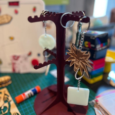 Keychain Display Stand Digital File 3 Designs Ai SVG PDF Laser Cut ...