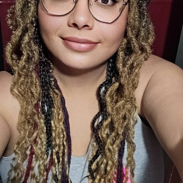 50 SE Synthetic Dreadlock Extensions Dark Light Ash Blonde Crochet Soft ...