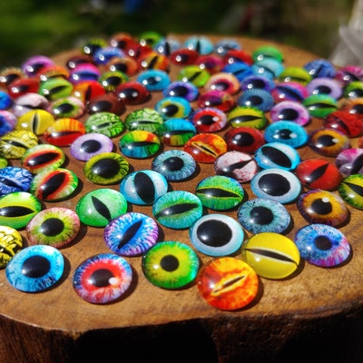 100pcs 50 Pairs Dragon Eyes Cat Eye Toys Hot Sale 6mm 8mm 10mm 12mm ...