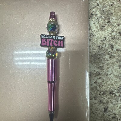 Handmade Custom Beaded Focal Pens, Refillable Beaded Ballpoint Pens - Etsy