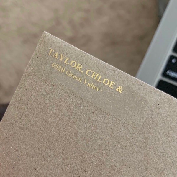 50 Small Return Address Label,small Clear Address,custom Address Label ...