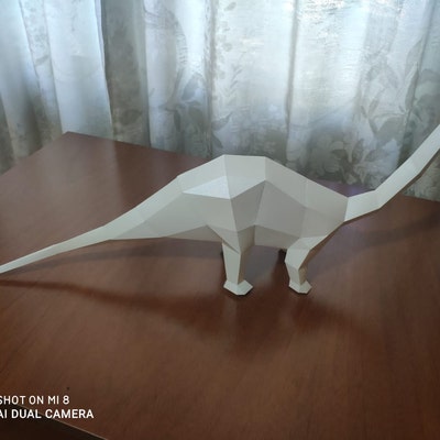 Brontosaurus Dino, Papercraft Template, DIY Paper Pet Bronto Dinosaur ...