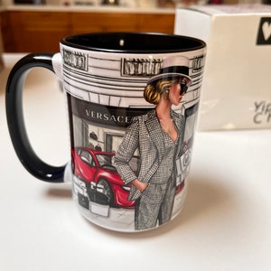 Shopping Coffee Mug Shopaholic Mug Glam Mug Gift for Her Fashion Lovers ...