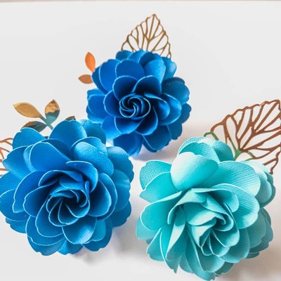 Paper Rose8 Templates, Paper Flower Svg, 3D Paper Flowers Svg, Paper ...