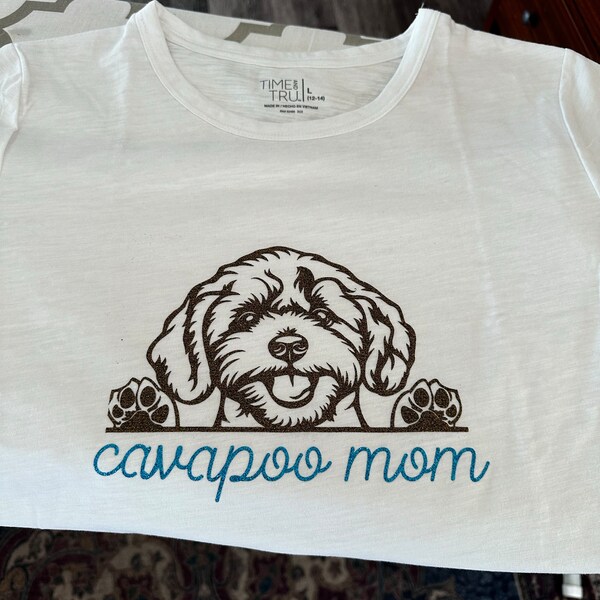 Cavapoo Peeking Dog Commercial Cavoodle Mom Cute Cavapoo SVG PNG EPS ...