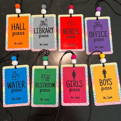 Teacher Hall Passes-classroom-office Pass-nurse Pass - Etsy