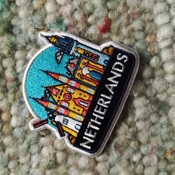 The Netherlands Travel Patch Embroidered Iron on Sew on Badge Souvenir ...