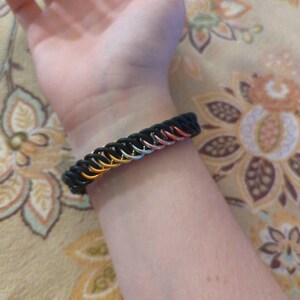 Rainbow Pride Persian Stretch Chainmaille Infinity Bracelet - Etsy