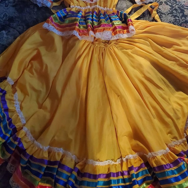 Polka Dancing Dress -mexican Traditional Handmade Dress - Made to Order ...