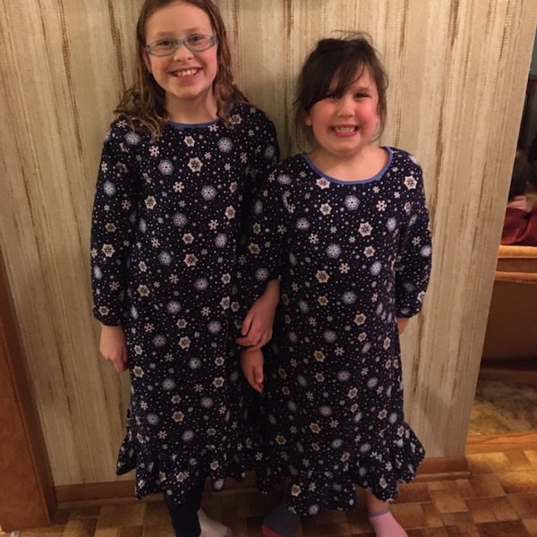 Girls Nightgown Sewing Pattern, Long Nightgown Sewing Pattern, Baby ...