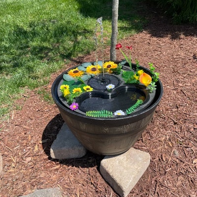 Bird Oasis™ Floating Bird Bath & Fountain Solar Powered - Etsy