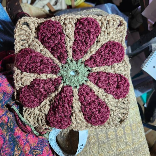 RETRO DAISY GRANNY Square | Beginner Friendly Crochet Pdf Pattern in ...