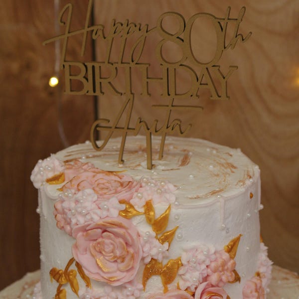 50th Birthday Cake Topper, Happy 50th Birthday Cake Topper ...