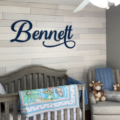 Landon Boy Baby Name Sign for Nursery Decor Custom Wooden Nursery ...