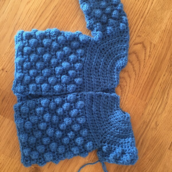 Bobbles Baby Jacket Crochet Pattern in Sizes Newborn, 0-3, 3-6, 6-12 ...