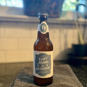 Printable Baby is Brewing Beer Label Template Editable - Etsy