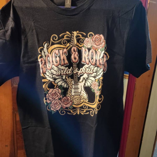 Custom Rock N Roll T-shirt: Vintage Guitar Tee, Music Lover Gift - Etsy