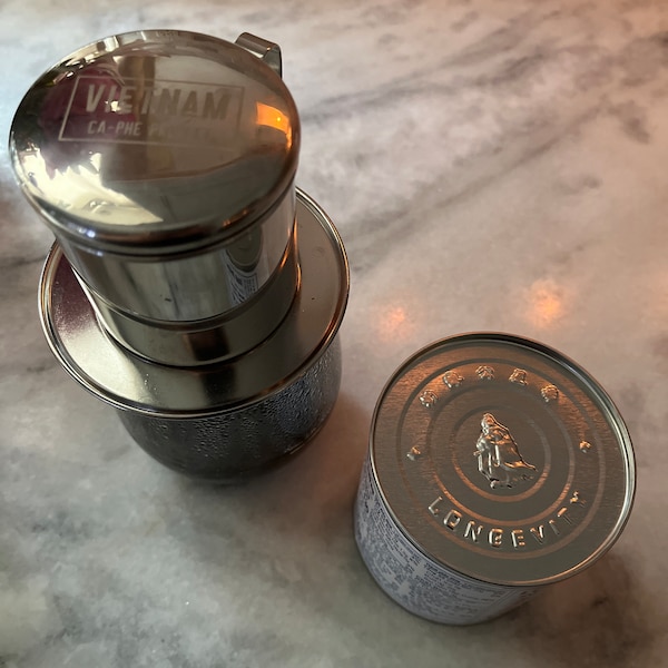 Handmade Ceramic Vietnamese Coffee Filter (phin) + Espresso Cup | Brown ...