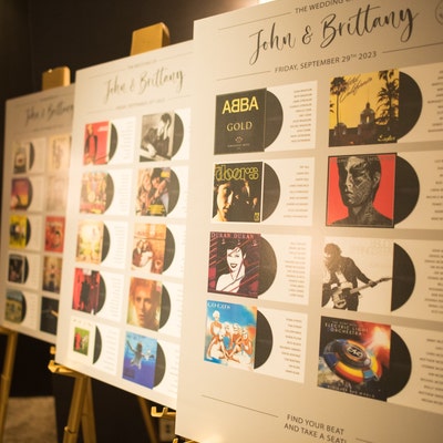 Vinyl Records Wedding Table Plan - Etsy