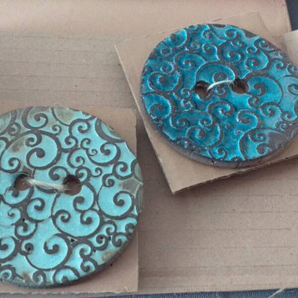 Large Ceramic Handmade Fish Buttons, Pottery Buttons Big Fish, Unique ...