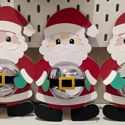 Christmas Santa Dome Candy Holder SVG File D106 Svg Dxf & Pdf Sweet ...