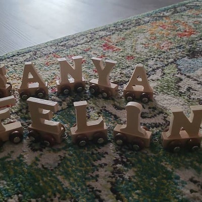 Wood Train, Signature, Letter Train New - Etsy