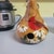 Gourd Birdhouse, Knobby Gourd, Hand Painted Apple Top Red Gourd ...
