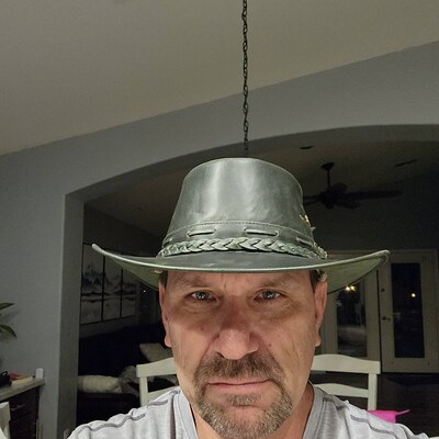 Mens Cowboy Hat Western Genuine Leather Hats Texas Hat American Style ...