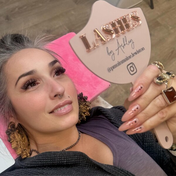 Lash Artist Social Media Face Prop | Personalised | Aesthetics Sign ...