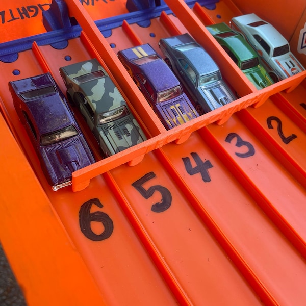 6-lane Starting Gate: Hot Wheels & Matchbox Compatible With Track ...