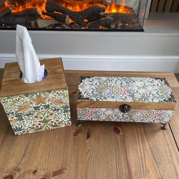 Van Gogh Almond Blossom Tissue Box, Turquoise Blue Tissue Cover, Floral ...