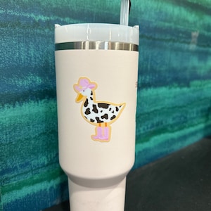 Pink Cowgirl Duck Sticker - Etsy