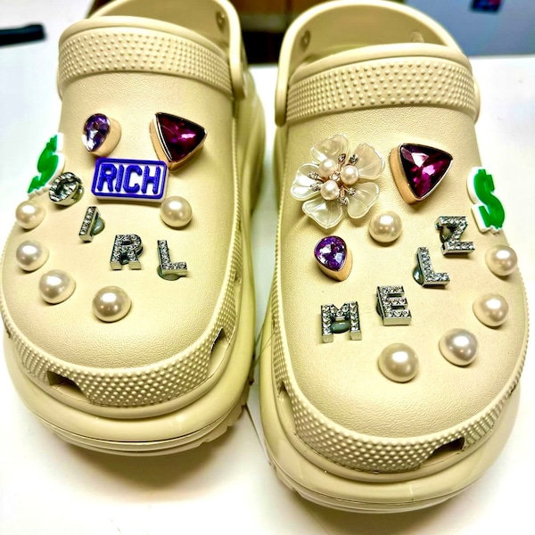 Custom Clog Charm, Name Charm, Clog Name Charm, Shoe Charms - Etsy