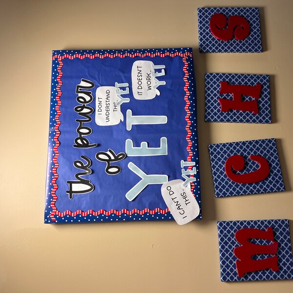 The Power of yet Growth Mindset Bulletin Board | Digital Download ...