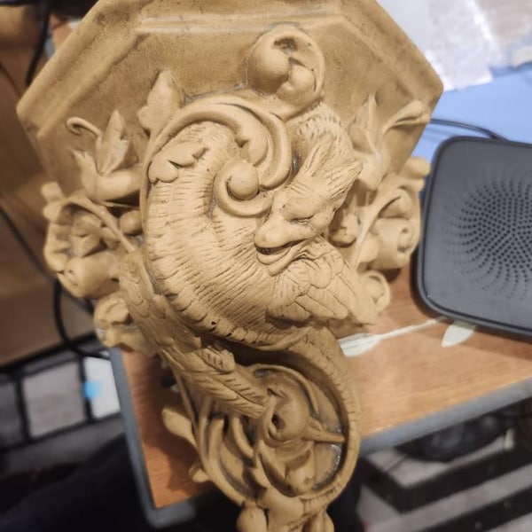 Gargoyle Satyr Dragon Wall Shelf Corbel Grotesque Goblin Sculpture Www ...