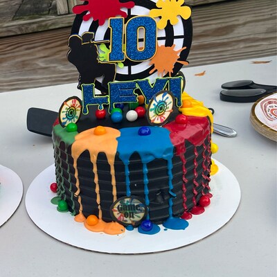 Paintball Cake Topper, Paintball Birthday Party, Paintball Party. - Etsy