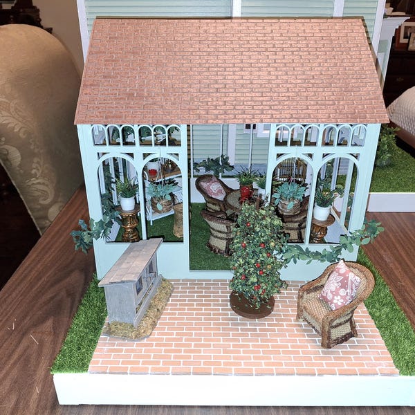 Flat-backed Fern Column Ornate Miniature Decor Set of Two - Etsy