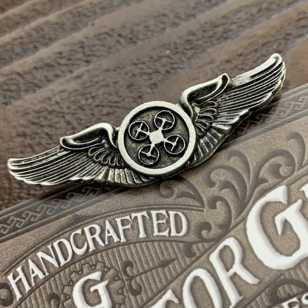 Drone Pilot Wings - UAV Operator Wings - 2 Inches Wide - Multirotor ...