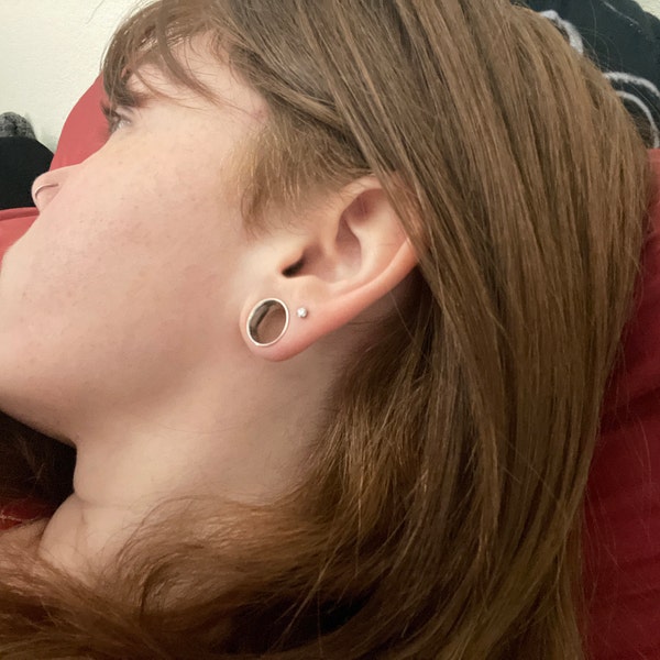 Shiny Sterling Silver Plugs ~ Gauged Earrings ~ Flesh Tunnels ...