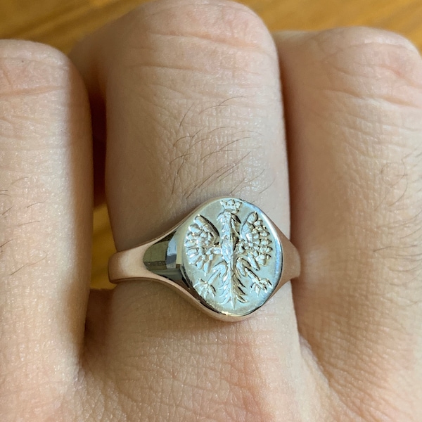 Scottish Thistle Silver Signet Ring for Men | Heavyweight Oval | Rugby ...