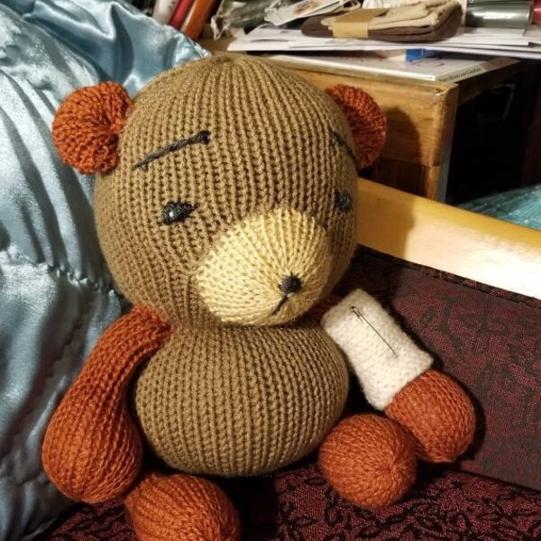 Teddy Bear - Circular Knitting Machine Pdf Pattern - Sentro Addi ...