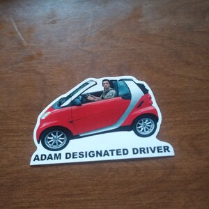 Adam Designated Driver Vinyl Sticker - Etsy